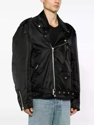 MAISON MARGIELA Belted Padded Biker Jacket - Black