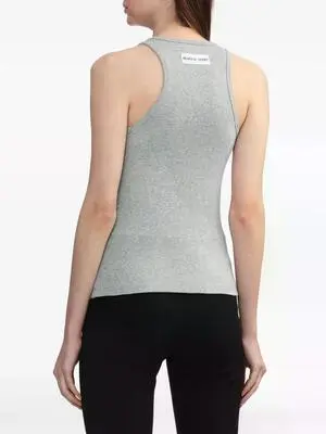 MARINE SERRE Moon Logo Ribbed Jersey Tank Top