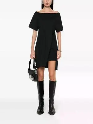 COURREGES Asymmetric Mini Dress - Black