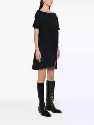 COURREGES Asymmetric Mini Dress - Black