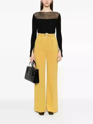 Pinko Semi-sheer Panel Ribbed Jumper