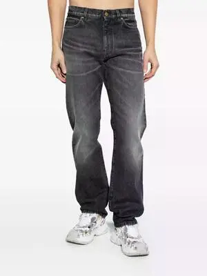 Versace Logo Embroidered Jeans