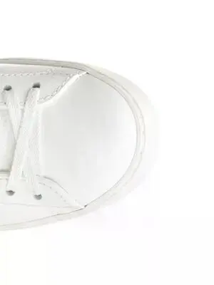 Valentino Garavani Calfskin Leather Studded Sneakers - White