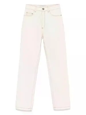 AMI Paris Contrasting-stitching Jeans - Neutrals