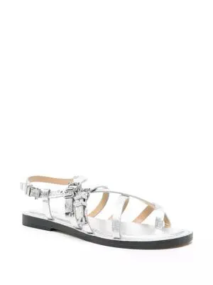 Michael Kors Tone Buckled Strappy Open-toe Sandals