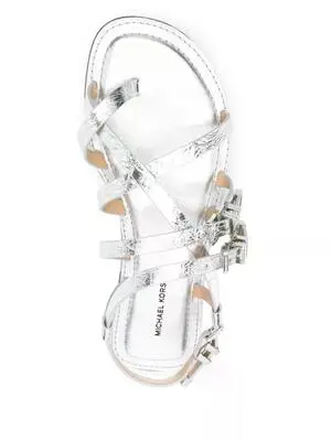 Michael Kors Tone Buckled Strappy Open-toe Sandals