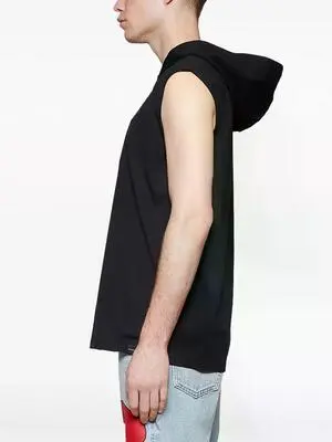 COURREGES Sleeveless Hoodie With Appliqué Logo