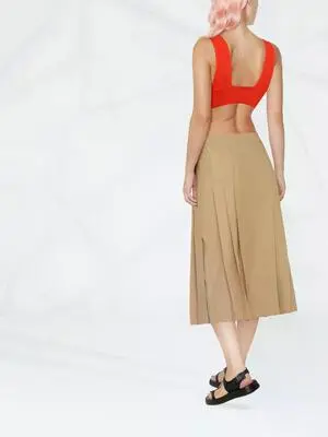 FERRAGAMO Buttoned-up Pleated A-line Skirt