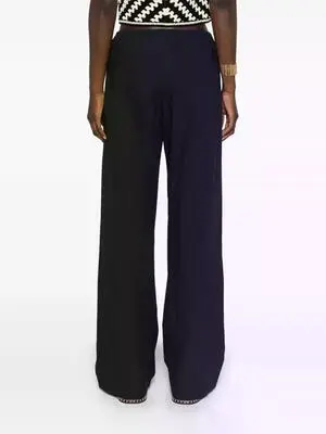 Matteau Drawstring-waist Organic Cotton Trousers - Black