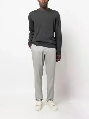 Eleventy Mélange-effect Tapered Trousers