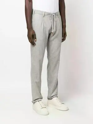 Eleventy Mélange-effect Tapered Trousers