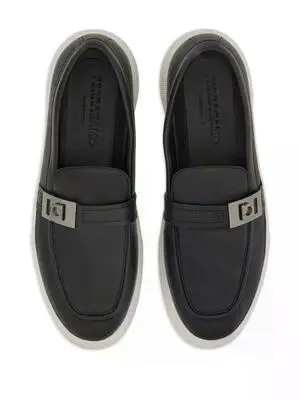 FERRAGAMO Gancini Buckle Hybrid Sneakers - Black