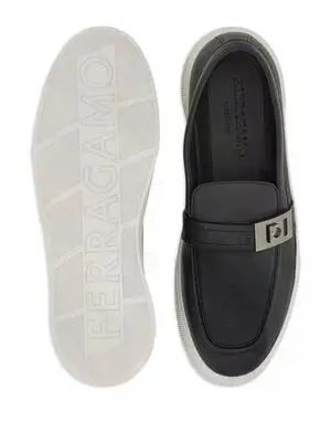 FERRAGAMO Gancini Buckle Hybrid Sneakers - Black