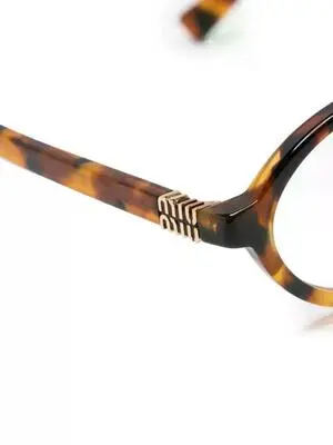Miu Miu Tortoiseshell Oval-frame Glasses - Brown