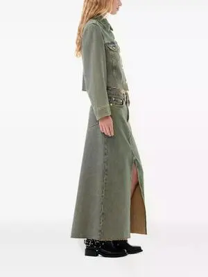 GANNI Raw-cut Hem Denim Jacket