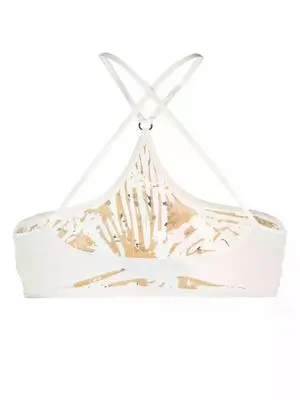 KNWLS Abstract Crossover-straps Bikini Top