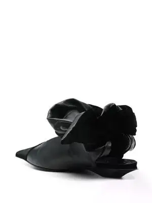 MUGLER Leather Knot Mules
