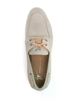 GIUSEPPE ZANOTTI Logo-plaque Suede Shoes