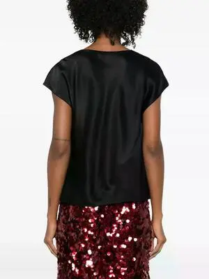 Vince Silk Cowl-neck Blouse - Black