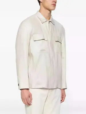 LARDINI Classic-collar Shirt Jacket