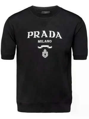 Prada Logo-intarsia Wool Sweater