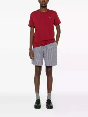 Play Comme Des Garcon Heart-patch T-shirt