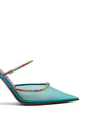 Amina Muaddi Gilda Glass 95mm Mules