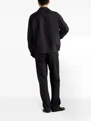 Prada Wide-leg Cotton Trousers