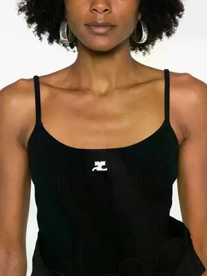 COURREGES Re-edition Ribbed Tank Top - Blue