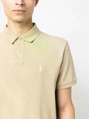 Polo Ralph Lauren Logo-embroidered Polo Shirt - Neutrals