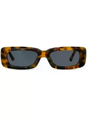 Linda Farrow X The Attico Mini Marfa Rectangle-frame Sunglasses - Brown