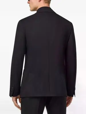 Boggi Milano Virgin Wool Blazer With Notched Lapels