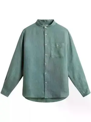 Woolrich Band-collar Button-up Shirt - Green