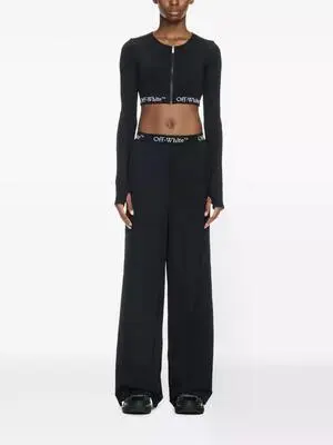 Off-White Elasticated Logo Waistband Loose Fit Trousers