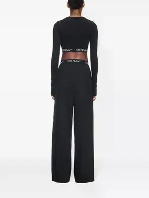Off-White Elasticated Logo Waistband Loose Fit Trousers