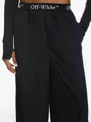 Off-White Elasticated Logo Waistband Loose Fit Trousers
