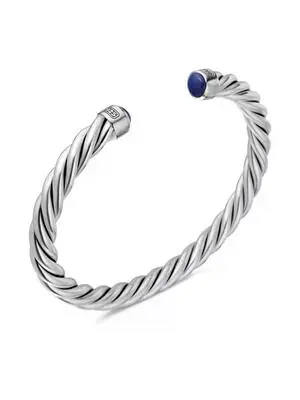 David Yurman Sterling Lapis Lazuli Cable Cuff Bracelet