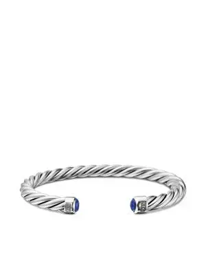 David Yurman Sterling Lapis Lazuli Cable Cuff Bracelet