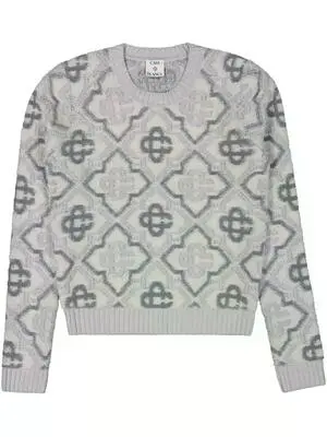 Casablanca Monogram-pattern Jumper - Grey