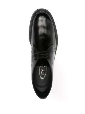 TOD'S Leather Desert Boots - Black
