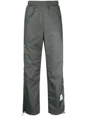 Thom Browne Logo-patch Sheer-ripstop Track Pants - Grey