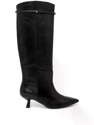 Patrizia Pepe Leather Boots - Black