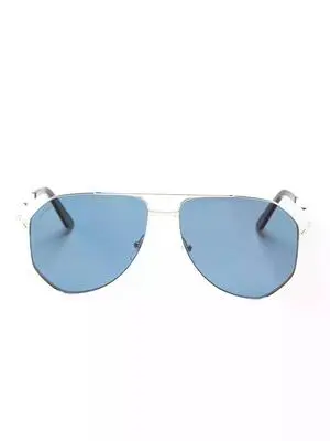 Cartier Santos De Pilot-frame Sunglasses - Silver