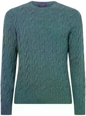 Ralph Lauren Purple Label Cable-knit Jumper - Blue
