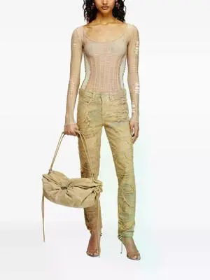 DIESEL® M-calai Top Long Sleeve Scoop Neck