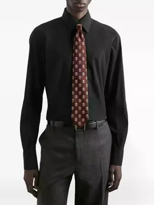 Dolce & Gabbana Jacquard Neck Tie With Heraldic Shields - Red