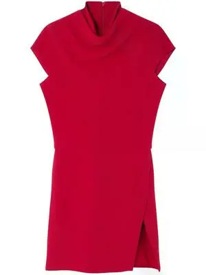Versace Draped Front-slit Mini Dress