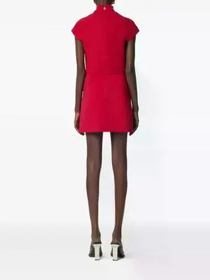 Versace Draped Front-slit Mini Dress