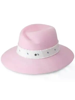 MAISON MICHEL Virginie Fedora Hat - Pink