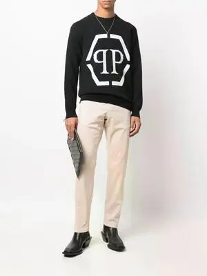 Philipp Plein Hexagon-patch Slim-fit Chinos